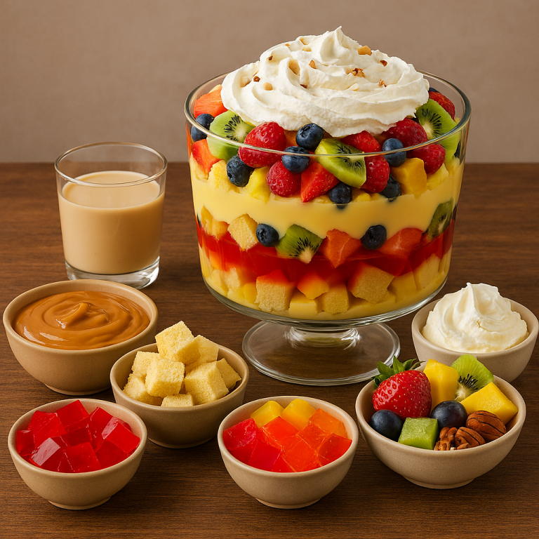 Delicious And Super Fresh South African Trifle with Amarula Liqueur