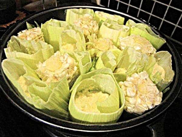 Steamed Corn Bread “Mieliebrood” Wrapped in Mielie (Corn) Leaves