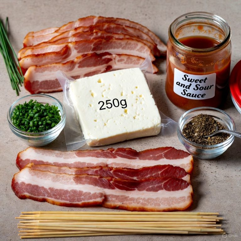 Crispy Bacon & Squeaky Halloumi Skewers with Tangy Glaze for Grill or ...